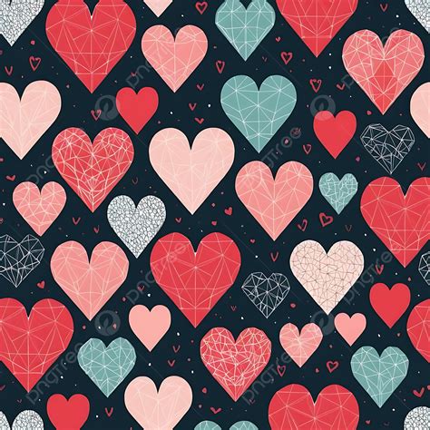 기하학적 발렌타인 심장 원활한 패턴 애인 사랑 마음 배경 일러스트 및 사진 무료 다운로드 Pngtree