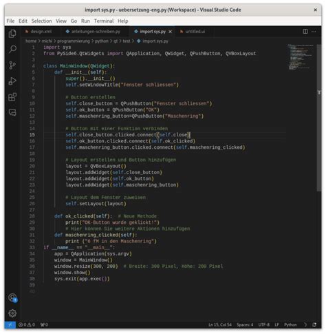 Pyside Mit Qt Und Python Programmieren Lernen