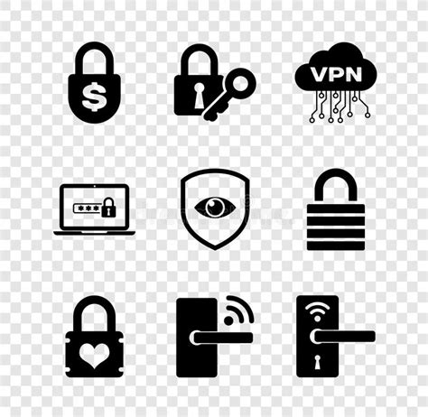 Set Money Lock Lock And Key Cloud Vpn Interface Padlock With Heart Digital Door Wireless And
