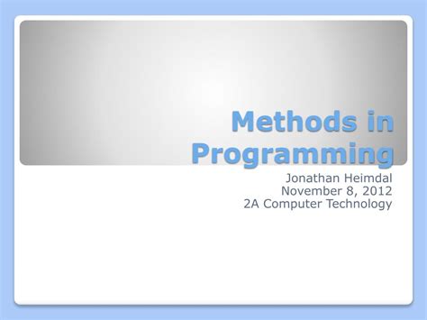 ppt simplifying programs using main and user methods powerpoint presentation id 2148011