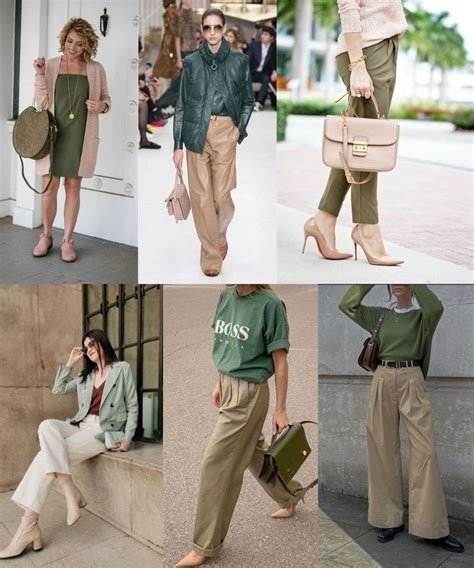 Beige Go With Green Clothes Green Clothes Fashion Green Pants Outfit