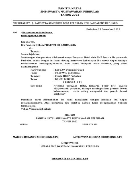 Undangan Natal Ke Pendeta Pdf