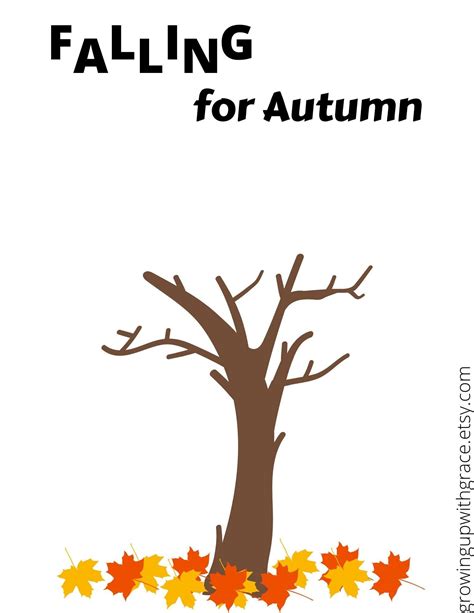 Fall Craft Printable Fall Tree Printable Autumn Printable Handprint Printable Etsy Fall