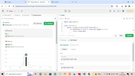 Day 53 Of 100daysofcode🖥 Challenge Merge Intervals Pradeep Ojha