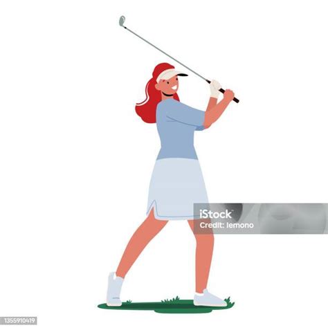 골프 드라이빙 레인지 코스에서 연습하는 여성 골퍼 대회 전 스포츠 트레이닝 골프에 대한 스톡 벡터 아트 및 기타 이미지 골프 골프장 스포츠 Istock