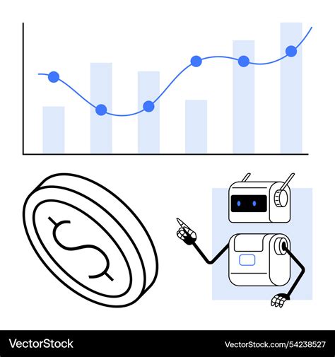 Business Growth Analytics Represented By Graphs Vector Image