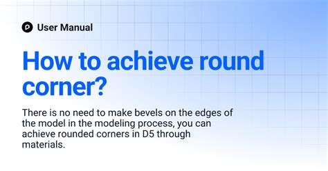 How To Achieve Round Corner User Manual