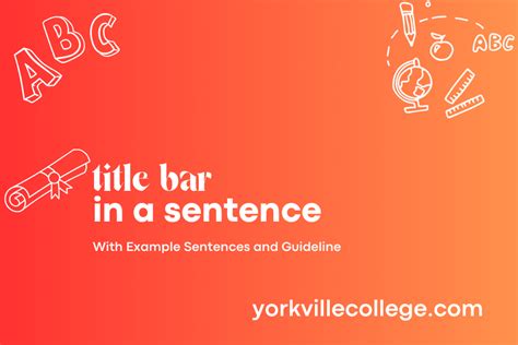 How To Use Title Bar In A Sentence Easy Examples