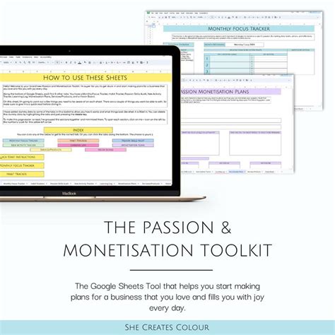 Passion And Monetisation Toolkit She Creates Colour