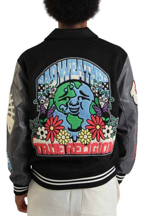 True Religion Bad Weather X True Religion Varsity Jacket 108584 1096