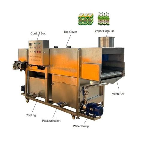 Beer Pasteurizer Continuous Tunnel Bottlecan Beverage Processing