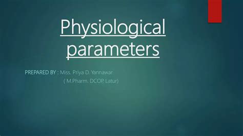 Physiological Parameters Pptx