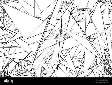 Abstract Overlapping Black And White Monochrome Shapes Geometric Art Background Texture