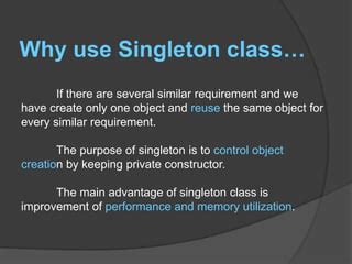 Singleton Class In Java PPTX Programming Languages Computing