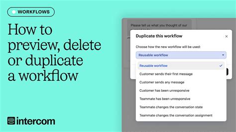 workflows basics how to preview delete or duplicate a workflow youtube