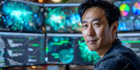 Premium Photo Realtime Monitoring Of Network Traffic By Asian