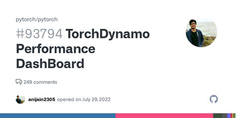 Torchdynamo Performance Dashboard · Issue 93794 · Pytorchpytorch · Github