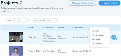 wix portfolio managing your wix portfolio help center