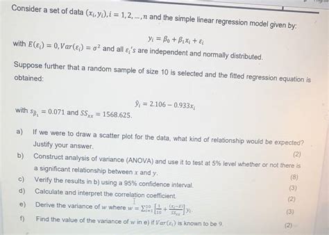solved consider a set of data x y i 1 2 n and the
