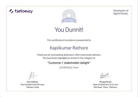 Kapil Rathor On Linkedin Recognition Tietoevry Greatteamwork