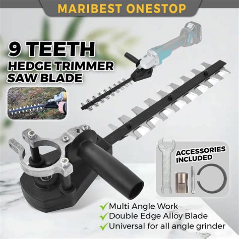 Hedge Trimmer Converter Angle Grinder Saw Blade Attachment Working
