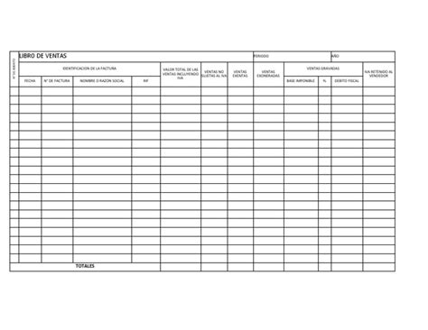 Formato Libro De Ventas Pdf