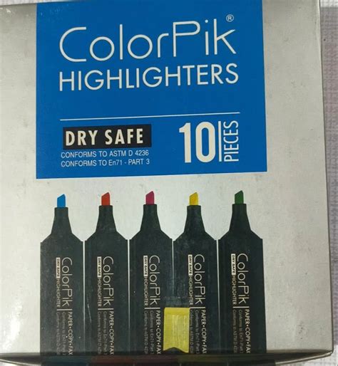 Colorpik Red Highlighter Marker Pen For Highlighting Packaging Type