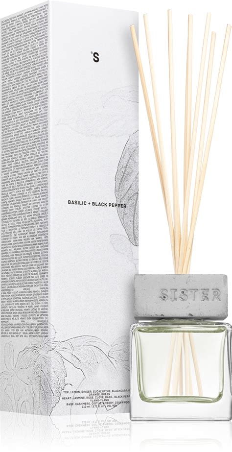 Sisters Aroma Basilic Black Paper Aroma Diffuser Uk