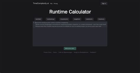 Timecomplexity Code Runtime Analysis Taaft