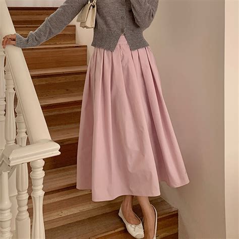 플리츠 A라인 롱스커트 Ag116062h