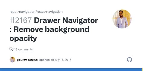 Drawer Navigator Remove Background Opacity · Issue 2167 · React Navigationreact Navigation