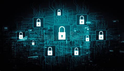 Cyber Security And Digital Data Protection Concept Stock Illustration