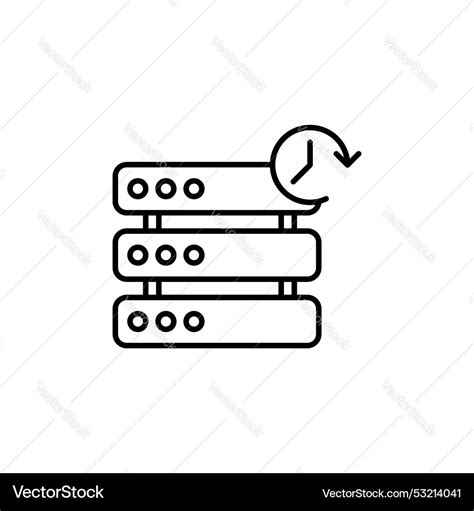 Real Time Data Line Icon Isolated On White Vector Image