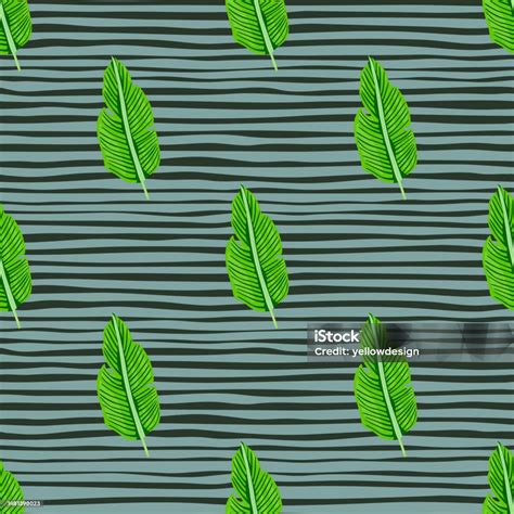 열대 잎 완벽 한 패턴입니다 이국적인 나뭇잎 배경 정글 식물 끝없는 벽지 열대 우림 꽃 하와이 배경 고풍스런에 대한 스톡 벡터 아트 및 기타 이미지 Istock