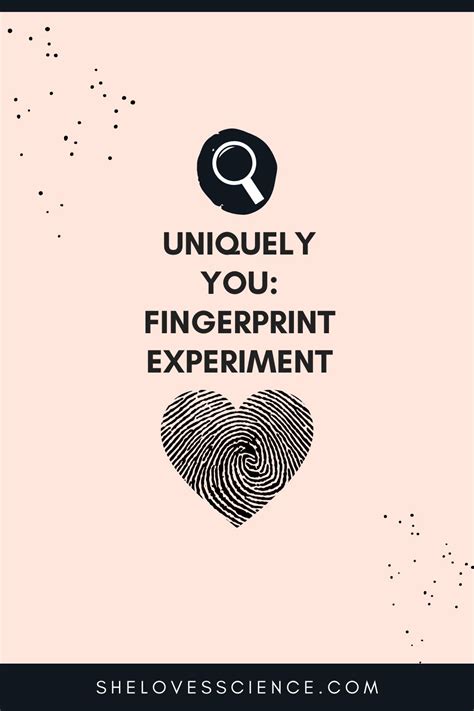 Uniquely You Fingerprint Experiment
