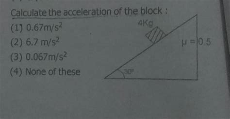 Calculate The Acceleration Of The Block Filo