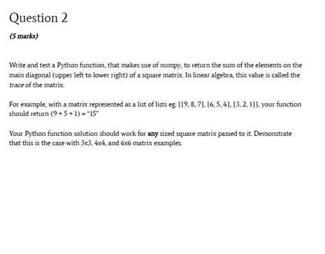 Solved Write And Test A Python Function That Makes Use Of Chegg