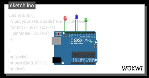 呼吸流水灯 Wokwi Esp32 Stm32 Arduino Simulator