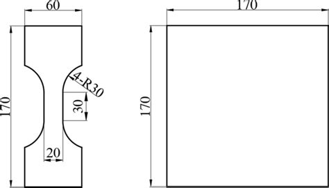 Geometry Dimensions Of The Tensioncompression And Equi Biaxial Tests