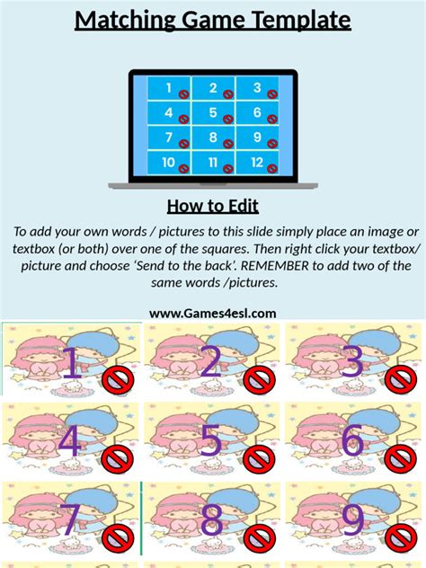 memory game pdf