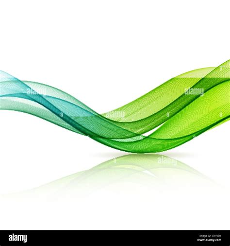 Abstract Motion Smooth Color Wave Vector Curve Green And Blue Lines Stock Vector Image And Art