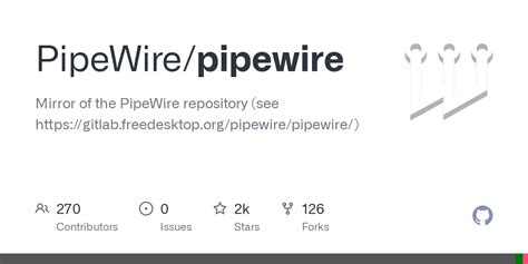 GitHub PipeWire Pipewire Mirror Of The PipeWire Repository See Https Gitlab Freedesktop