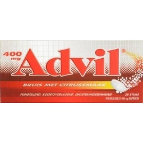 Bruis Met Citrussmaak 400mg Advil 10 Effervescent Tablets Gezondheid