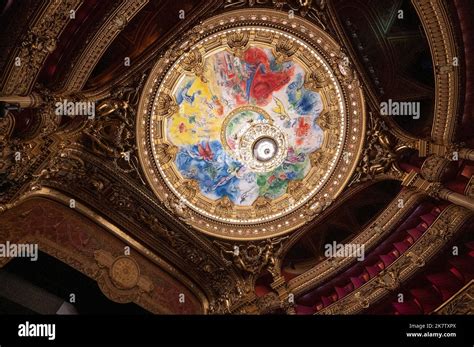 Paris France Palais Garnier Opera Garnier With Its Ceiling