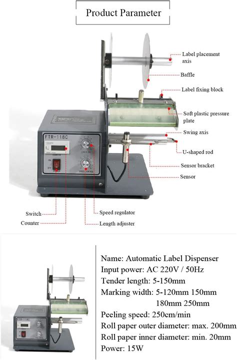 Buy CGOLDENWALL Automatic Label Dispenser Label Counter Tape Dispenser