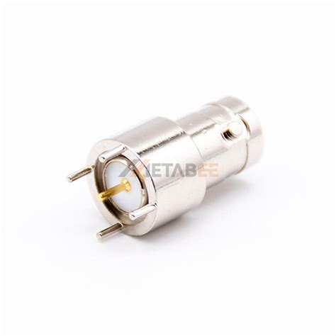 Straight Bnc Female Connector Pcb Through Hole Mount Metabeeai