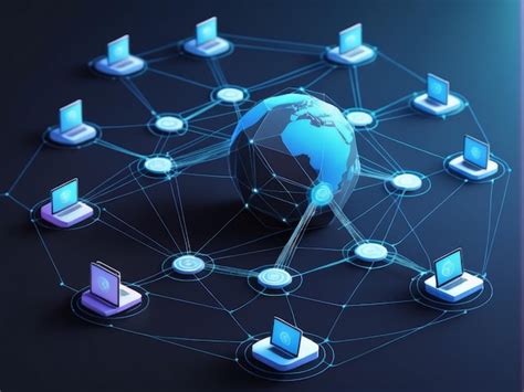 Premium Vector 3d Rendering Of A Computer Network Concept Technology Background Digital