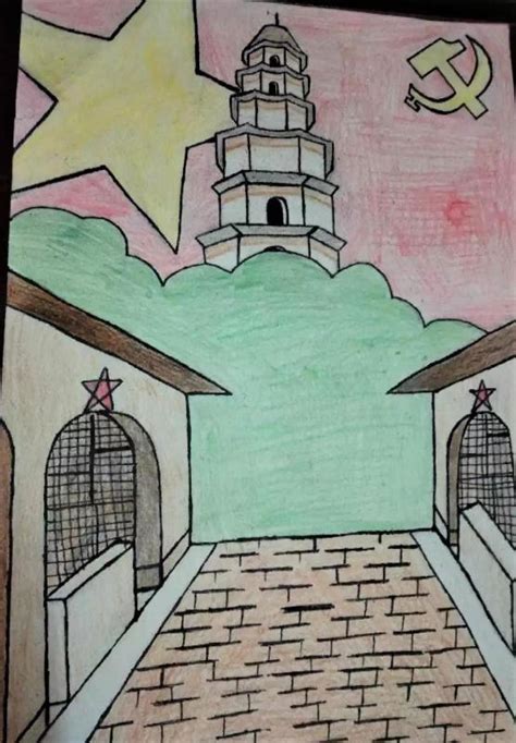 弘扬延安精神的画 小学生延安精神绘画 伤感说说吧