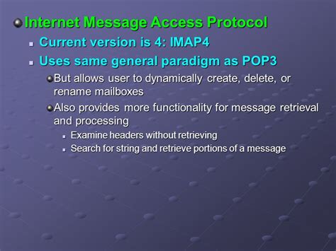 electronic mail smtp pop imap mime ppt video online download