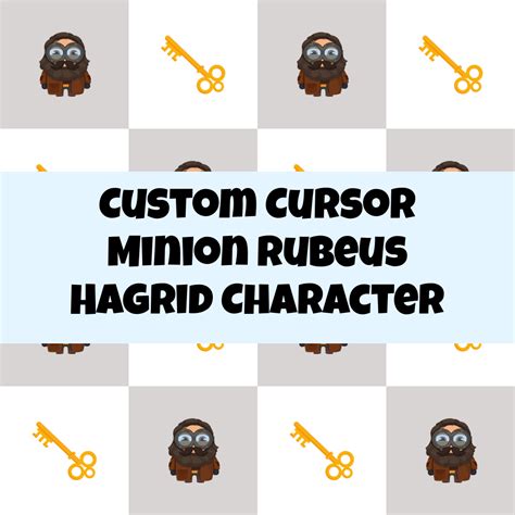 Cute Cursor Custom Cursor Minion Rubeus Hagrid Character Cursor Space
